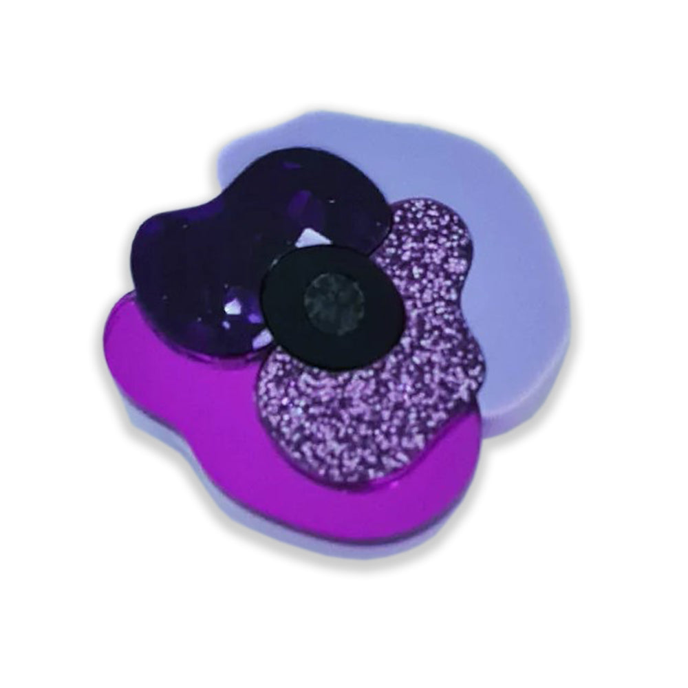 Sapper Rowan Robinson Poppy Brooch - purple – Australian War Memorial