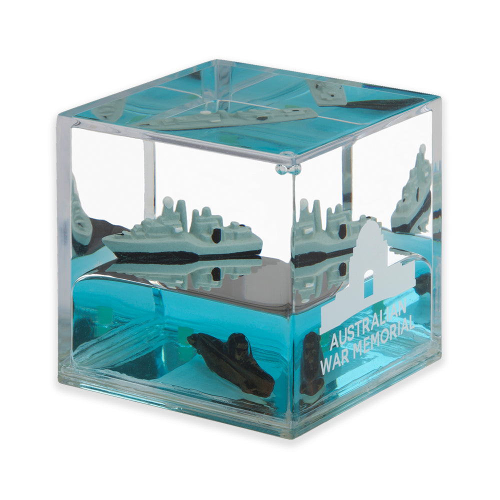 Water cube: battleship and submarine – Australian War Memorial