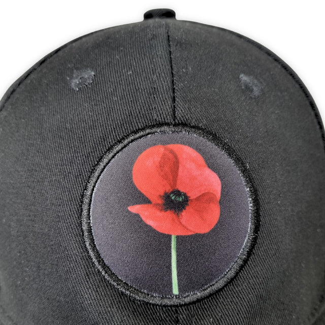 Cap: Poppies - black [adult] – Australian War Memorial